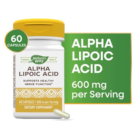 Natures Way Alpha Lipoic Acid Supports Healthy Nerve Function Capsules