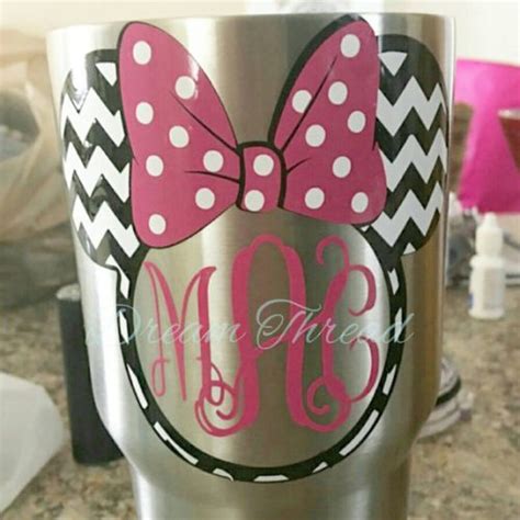 Minnie Mouse Chevron Monogram Decal For Everything In Your Life
