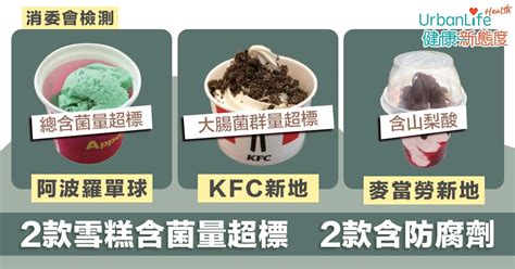 消委會雪糕檢測名單KFC阿波羅雪糕含菌量超標麥當勞新地含防腐劑