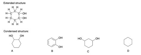 Solved Which Is The Correct Condensed Drawing For The