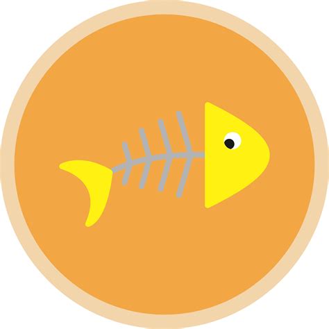 Fish Bone Vector Icon Design Vector Art At Vecteezy