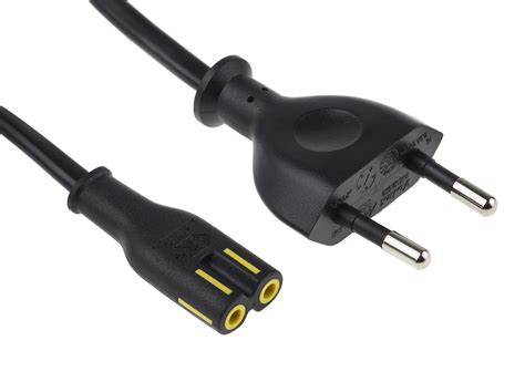 RS PRO IEC C7 Socket To CEE 7 16 Europlug Plug Power Cord 0 5m RS
