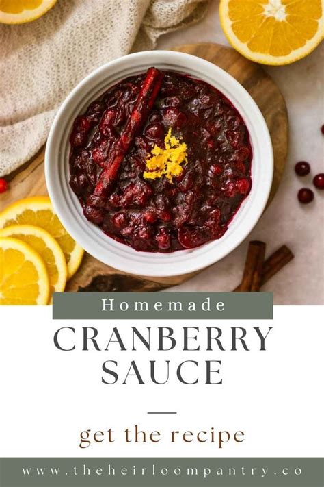 Homemade Cranberry Sauce With Orange Juice Recipe Cranberry Sauce