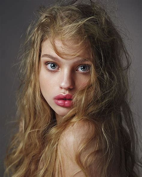 Lena Faller Model Face Light Eye Makeup Light Hair