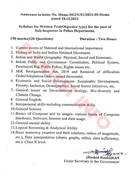 Jkpsi Syllabus Pdf Pdf