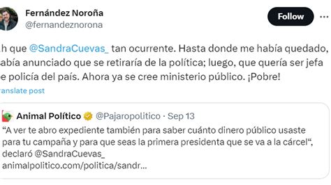 “pobre Sandra Cuevas” Noroña Se Lanzó Contra La Alcaldesa Por Amenazas