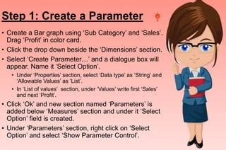Parameters In Tableau PPTX Technology Computing