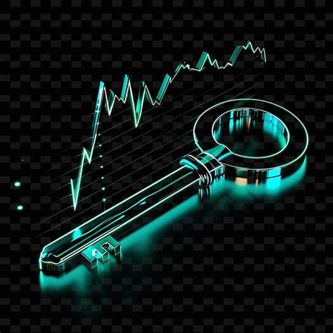 Premium Psd A Key That Is Blue And Green With A Graph That Sayskeyon It