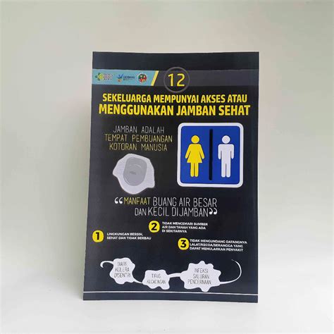 Jual Poster 12 Indikator Ks Gunakan Jamban Sehat Poster Kesehatan