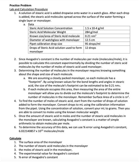 Solved Practice Problem Lab And Calculation Procedure A Chegg
