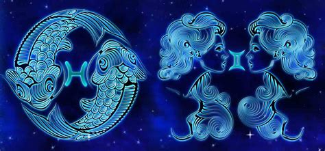 Combinación De Signos Del Zodíaco Piscis Y Géminis Signo