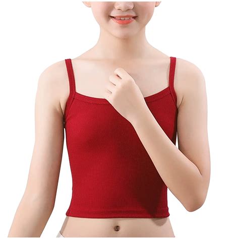 Bras For Tweens Girls Girls Cropped Cami Tops Slim Fitting Tank