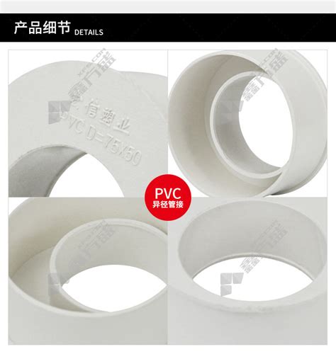 宏信 Pvc偏心异径管接 补芯 110 75 白色 单位 个 融创集采商城