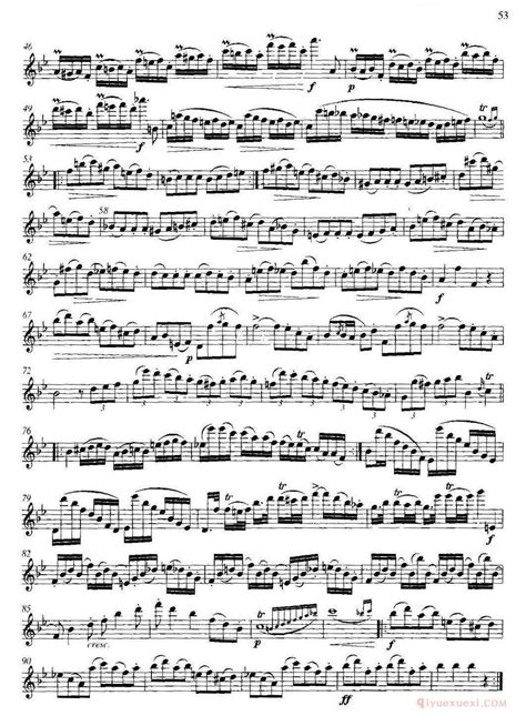 长笛谱子[第二单元 中高级练习：装饰音吹奏练习]练习曲部分 长笛曲谱 器乐学习网