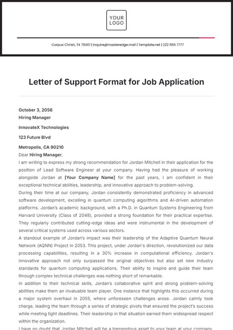Free Teacher Assistant Recommendation Letter Template To Edit Online
