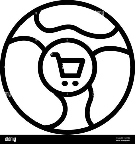 Global Marketing Icon Outline Global Marketing Vector Icon For Web Design Isolated On White