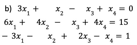 Solved Part B Pts Solve The Following System Of Linear Chegg