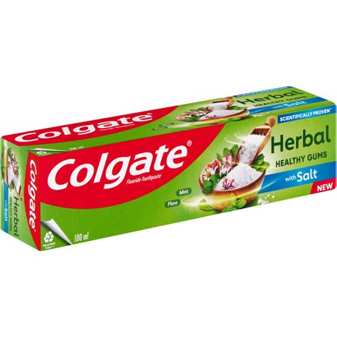 Colgate Herbal Fluoride Toothpaste With Salt 100ml Toothpastes Oral