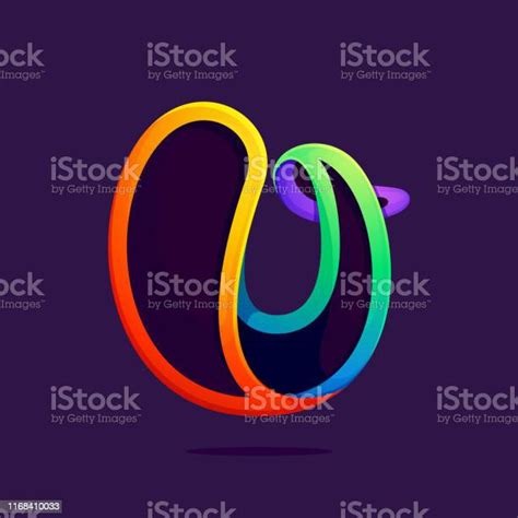 U Lettre Une Ligne Icône De Couleurs Darcenciel Vecteurs Libres De