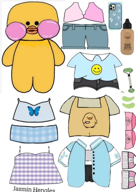 Paper Duck Kit Completo 🐥 Paper Doll Template Paper Doll Printable Templates Duck Crafts