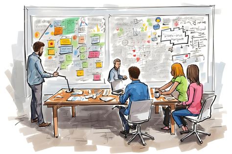 Collaborative Team Engaged In Agile Development Sprints Backlogs And Iterative Processes