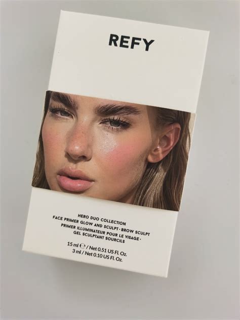 Refy Mini Brow Sculpt And Glow And Sculpt Primer Set Mini Face Primer In Clear 15ml Mini Brow