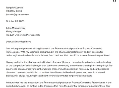 3 Pharmaceutical Cover Letter Examples With In Depth Guidance