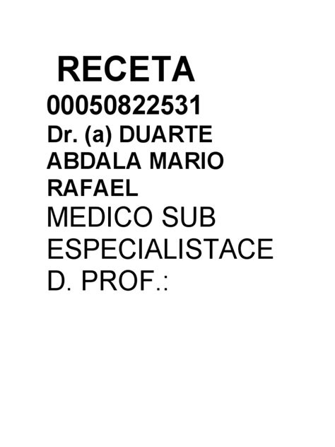 receta pdf