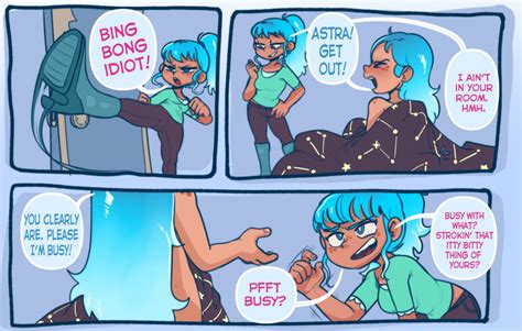 Rule 34 2futas Astra Hexanne Blue Eyes Blue Hair Caught Comic