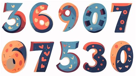 Vintage Digits Numeral Collection With Retro Style Premium Ai