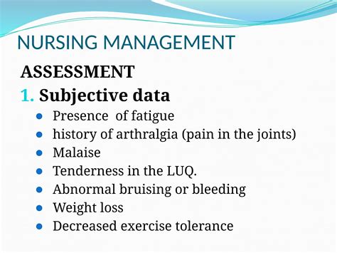 Nursing Management Of A Patient With Leukemia Pptx