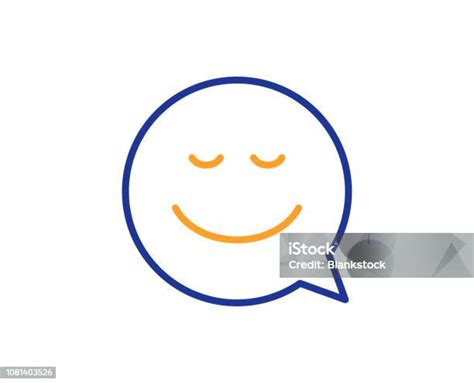 미소 라인 아이콘으로 만화 음성 거품이 있다입니다 벡터 기포에 대한 스톡 벡터 아트 및 기타 이미지 기포 깨끗한 날씬한 Istock
