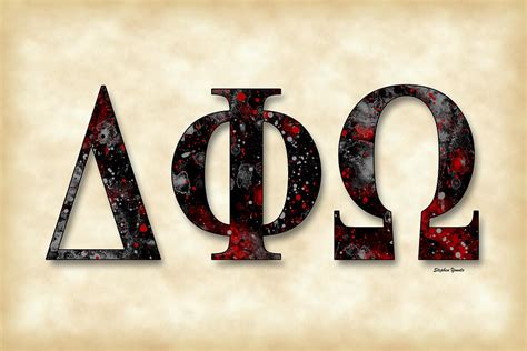 Delta Phi Omega Parchment Digital Art By Stephen Younts Fine Art