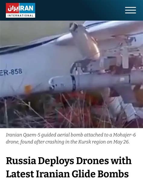 Russia Deploys Drones With The Latest Of The Islamic Republic S Glide