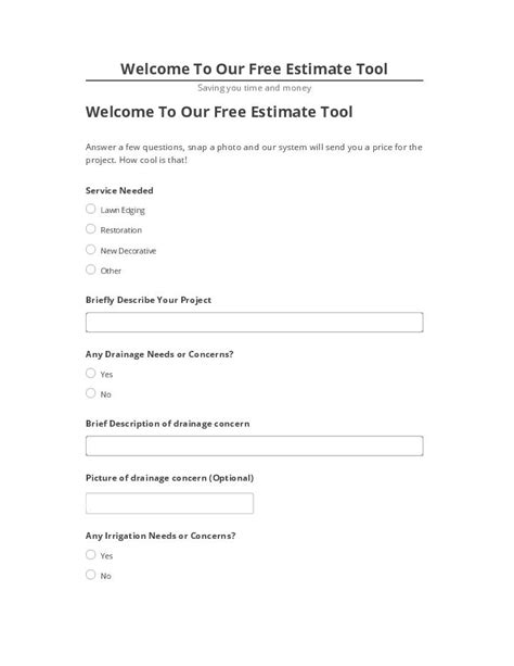 Incorporate Welcome To Our Free Estimate Tool In Microsoft Airslate