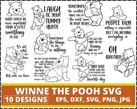 Winnie Thepooh Quotes Svg Winniethe Pooh Svg Winnie Cut File Winnie