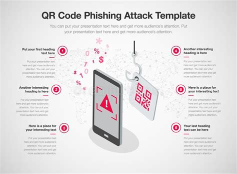 Simple Infographic Template For Qr Code Phishing Attack Stock Vector Illustration Of Browser