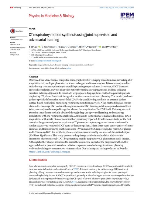 Ct Respiratory Motion Synthesis Using Joint Supervised And Adversarial Learning