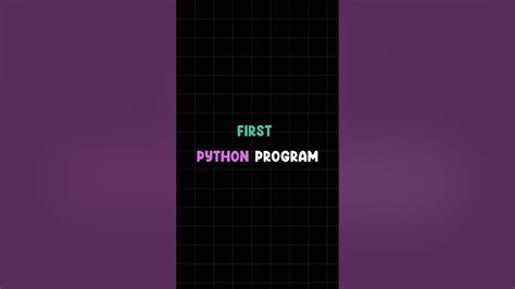 🚀my First Python Program 🔥 Python Express 01 Pythonprogramming Coding