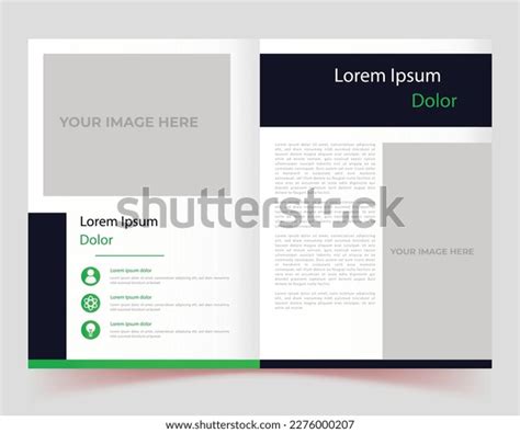 Green Color Template Layout Design Company Stock Vector Royalty Free