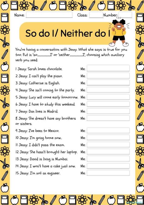 Worksheet 9 So Do I Interactive Worksheet Topworksheets