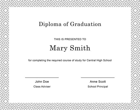27 Real And Fake Diploma Templates High School College Homeschool