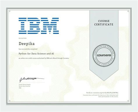 deepika on linkedin python for data science and ai certificate