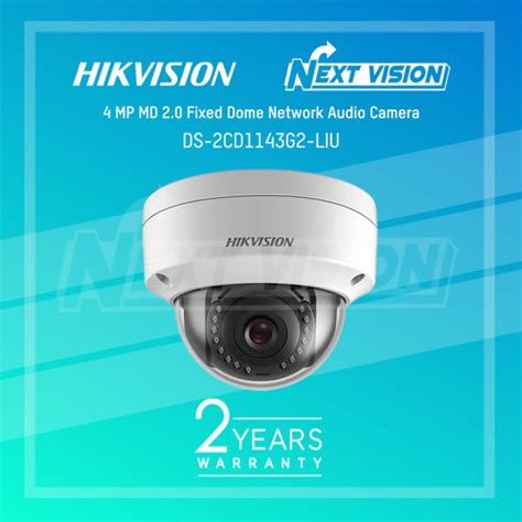 Jual Ds 2cd1143g2 Liu Hikvision Ip Camera 4mp Dome Dual Light Audio