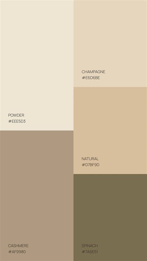 The Different Shades Of Beige And Brown Are Shown In This Color Scheme