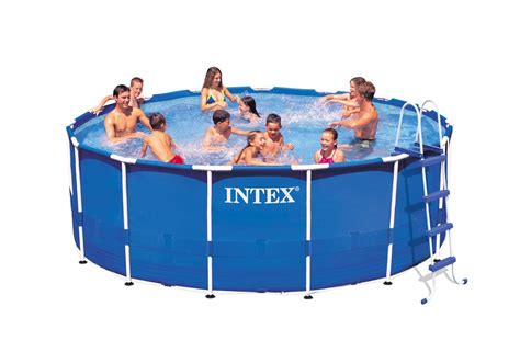 Intex X Metal Frame Above Ground Swimming Pool With Filter Pump