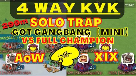SOLO TRAP 299m Vs XIX AoW Guild Gangbang Mini Full Champion 4