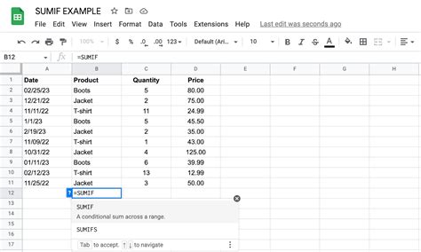 How to Use SumIf in Google Sheets