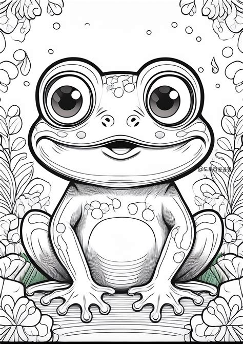 🐸개구리 색칠 무료 도안 10종 아이들과 즐기는 창의력 발달 놀이