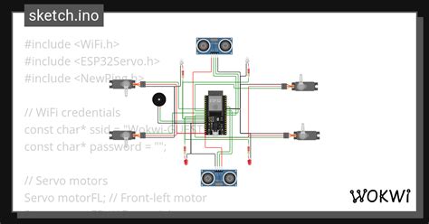 Wifi Control Car Wokwi Esp32 Stm32 Arduino Simulator